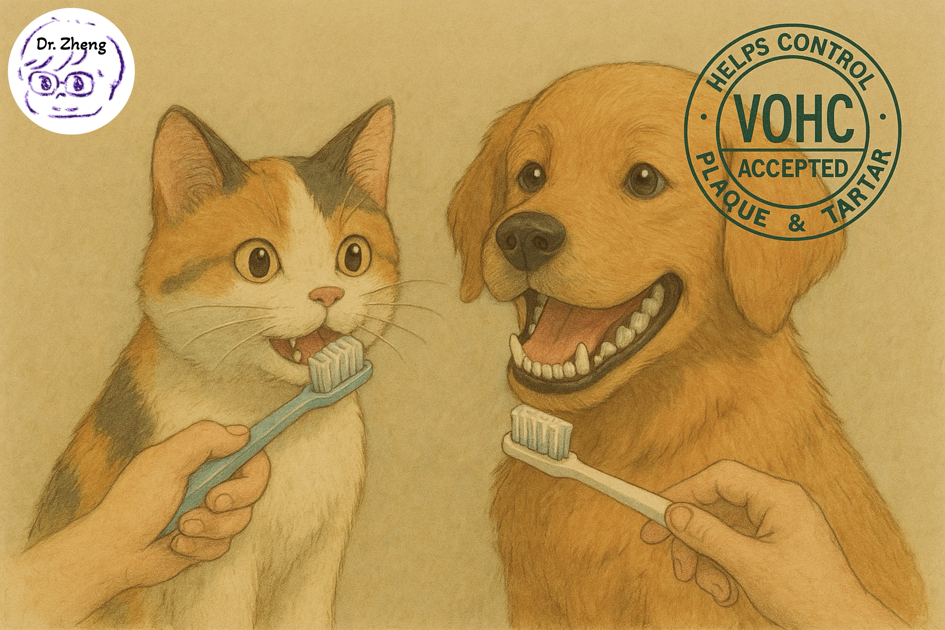 (2026最新)牙科獸醫師推薦 VOHC 認證的潔牙產品。狗狗、貓咪居家牙齒保健產品也能選得安心！3大重點報您知！ - 鄭穎翔獸醫師的犬貓牙科